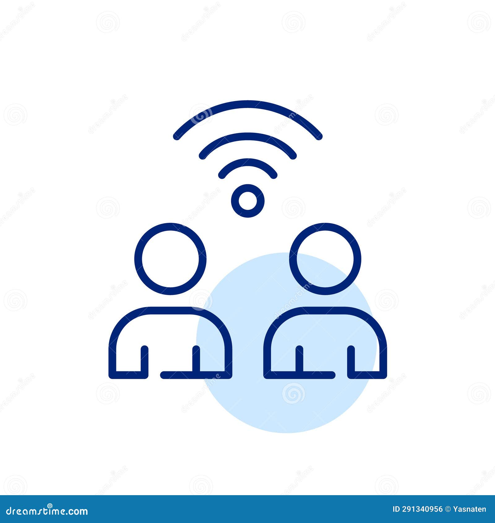 Two Users Using Wi-fi. Internet Connection Stock Illustration ...