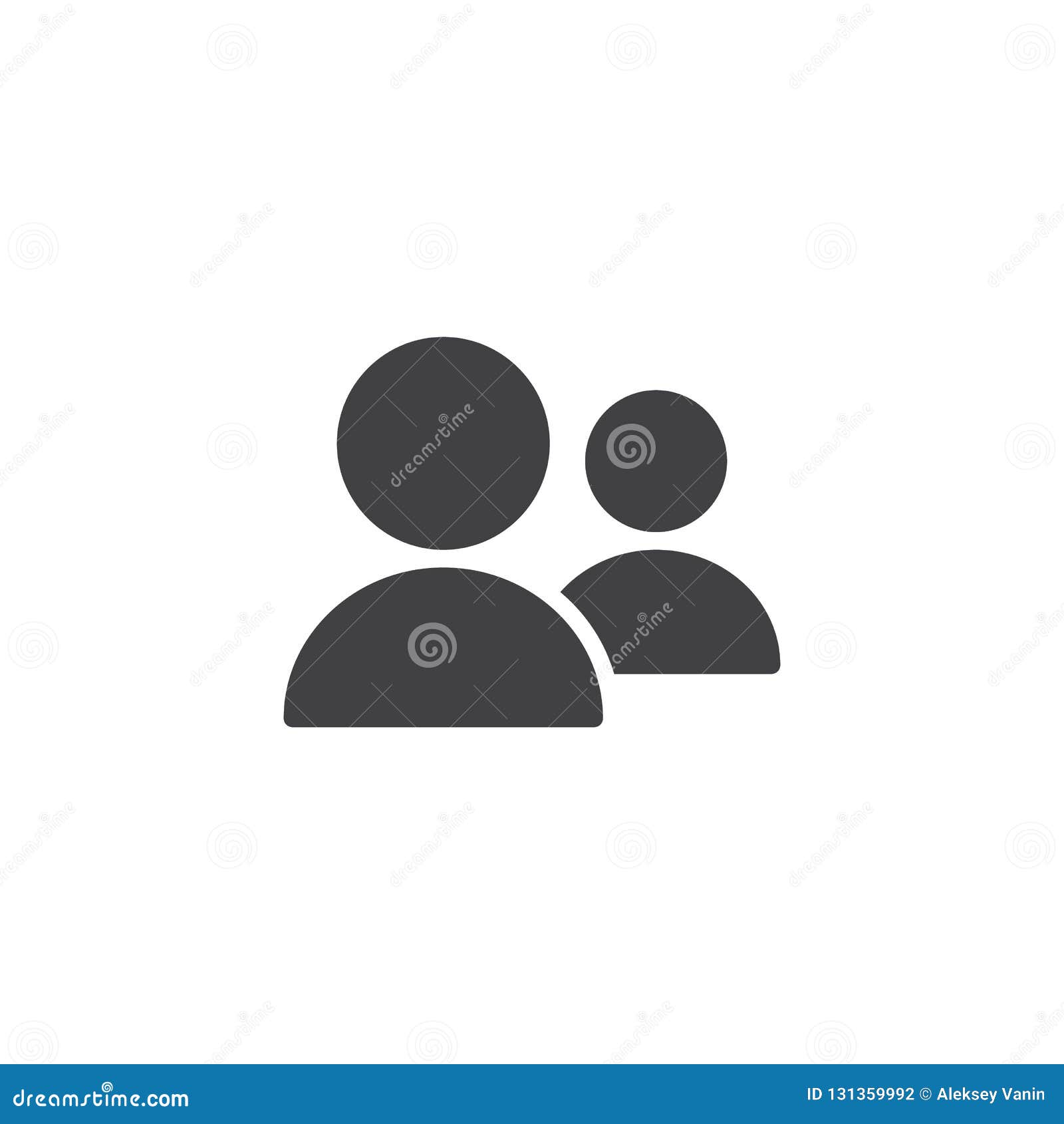Two users vector icon stock vector. Illustration of group - 131359992