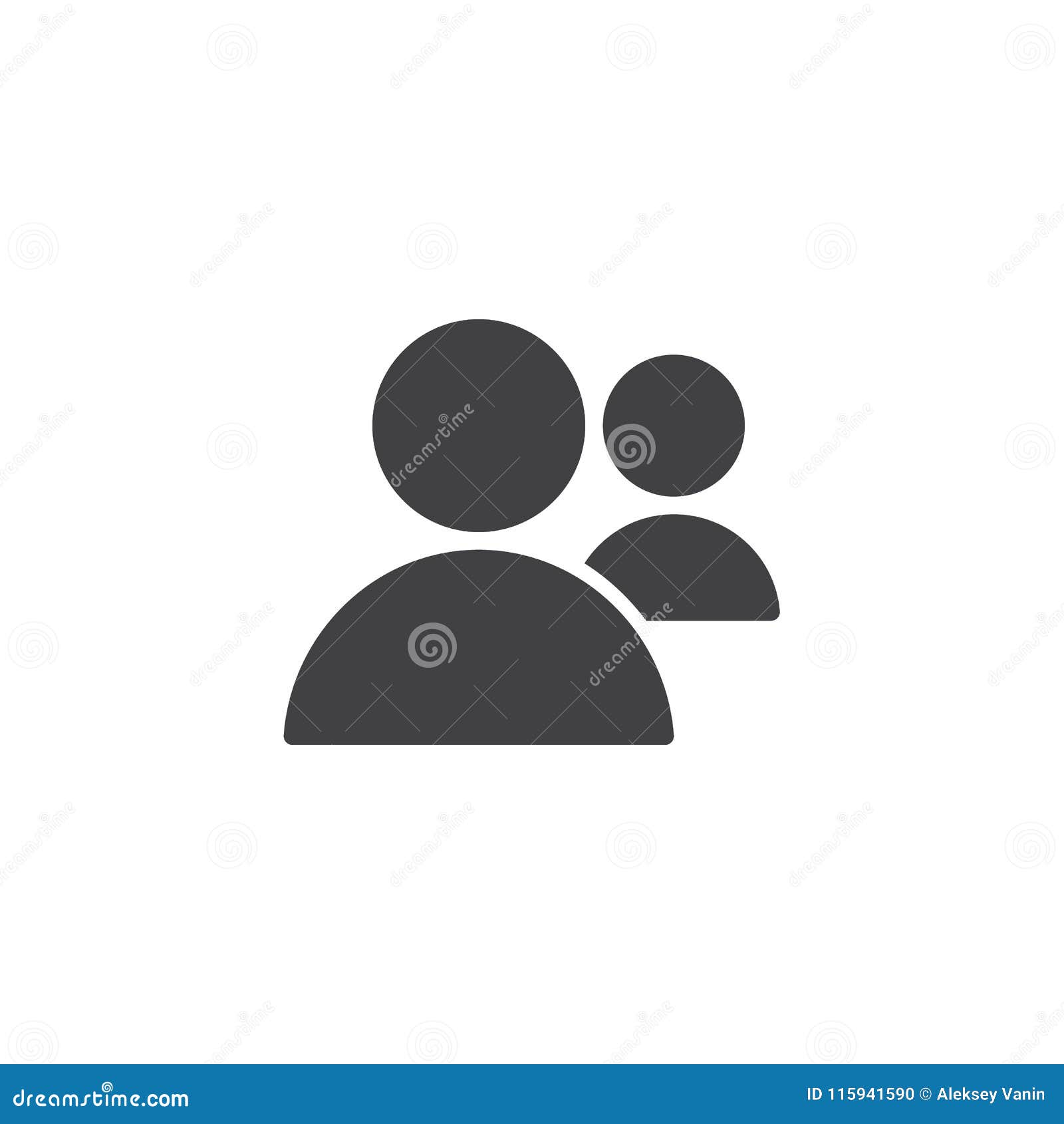Two users vector icon stock vector. Illustration of perfect - 115941590