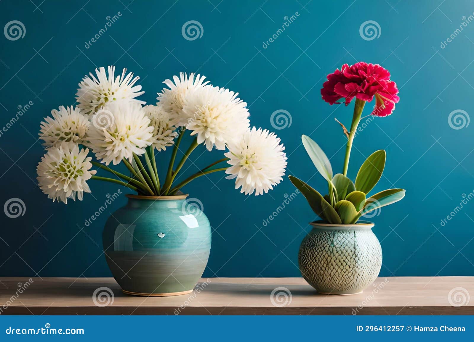 Two vace of flower stock illustration. Illustration of female - 296412257