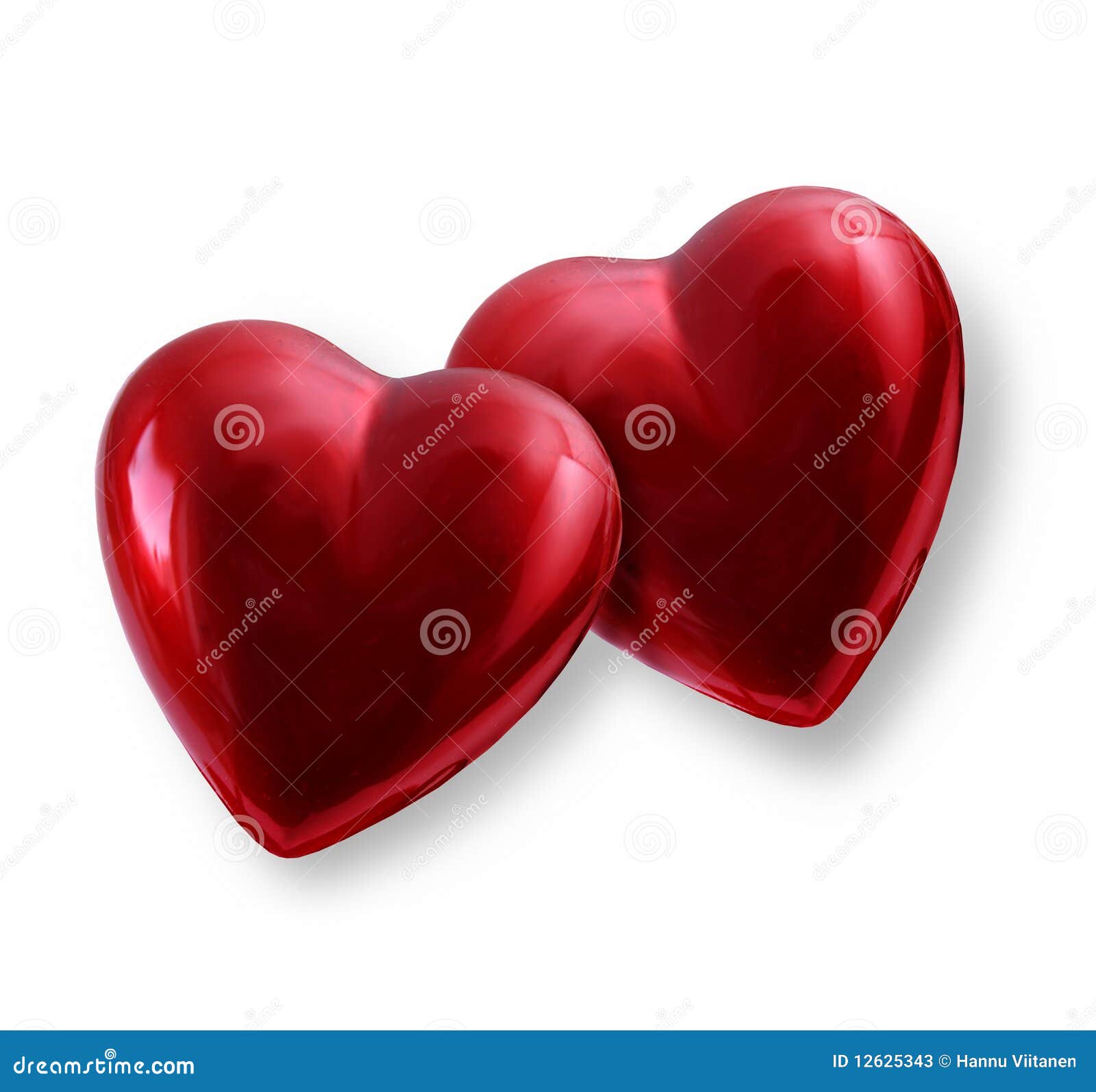 Two Valentine hearts stock image. Image of celebration - 12625343