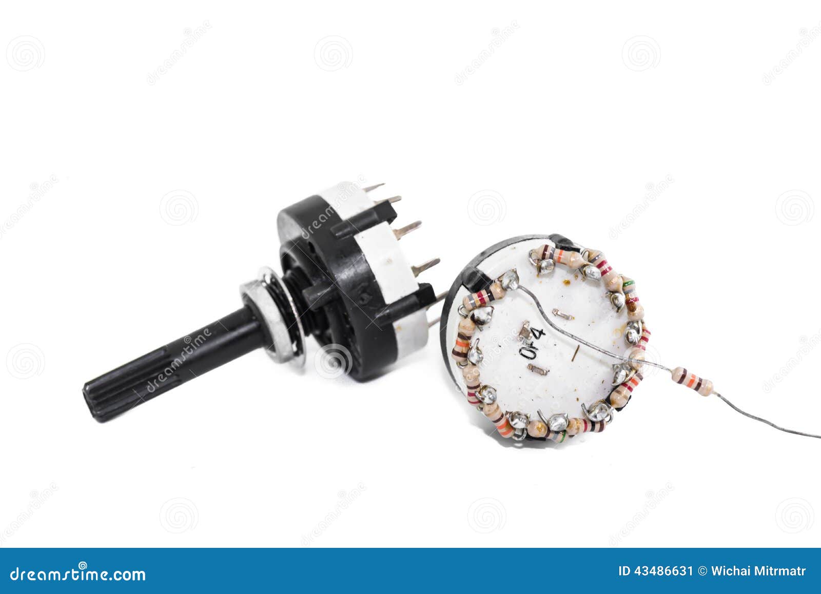Two Variable Resistors or Potentiometers / Potmeter Stock Image - Image ...