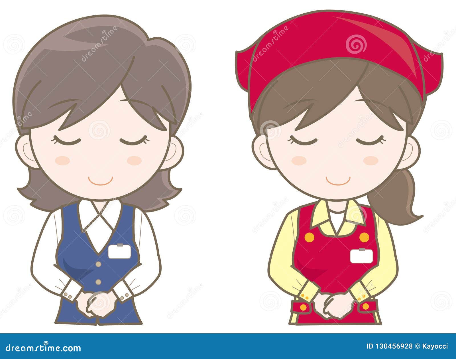 Supermarket Assistant - Welcome Woman Set Stock Vector - Illustration ...