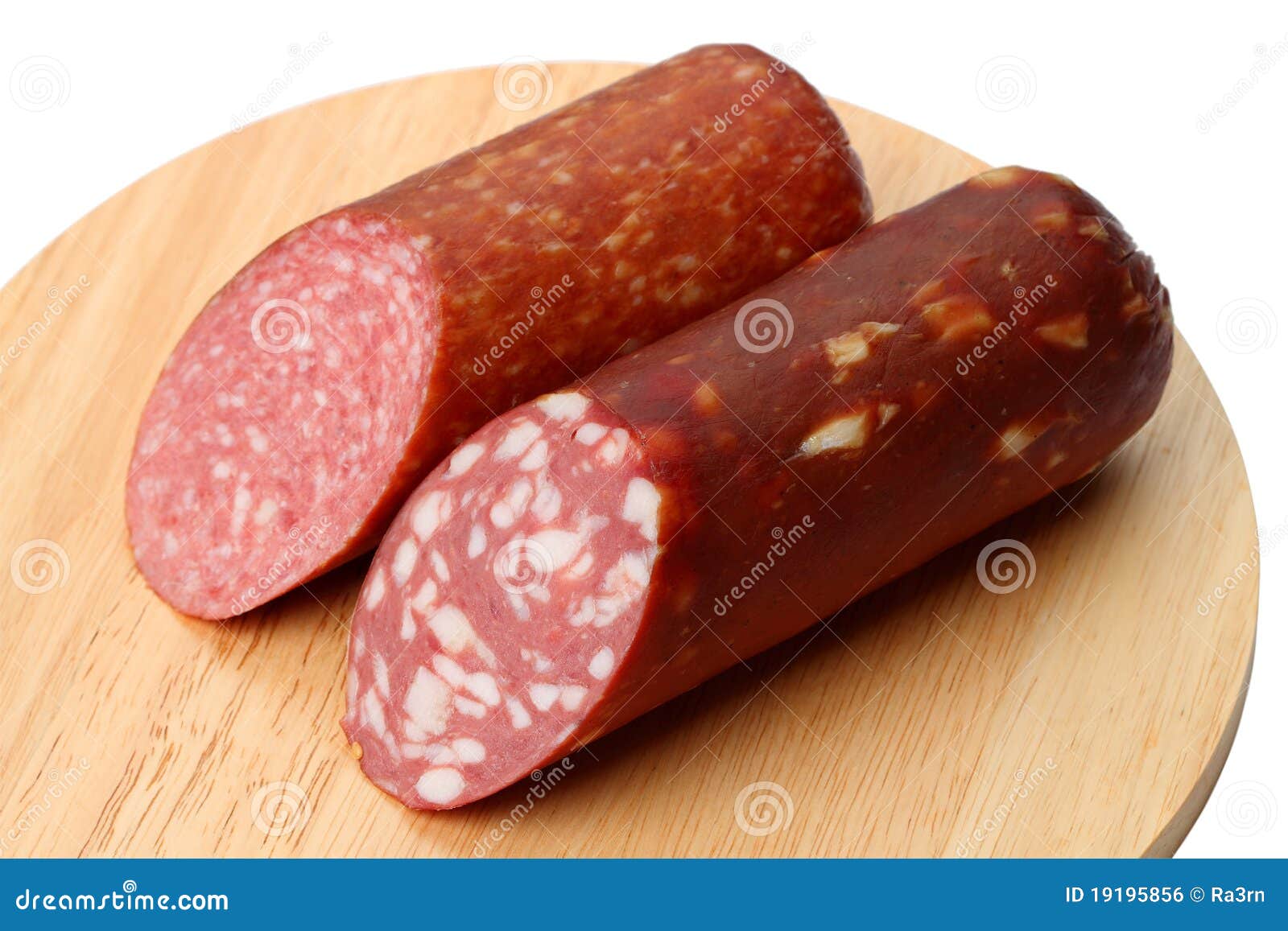 Two Varieties of Smoked Sausage Stock Photo - Image of smoked ...