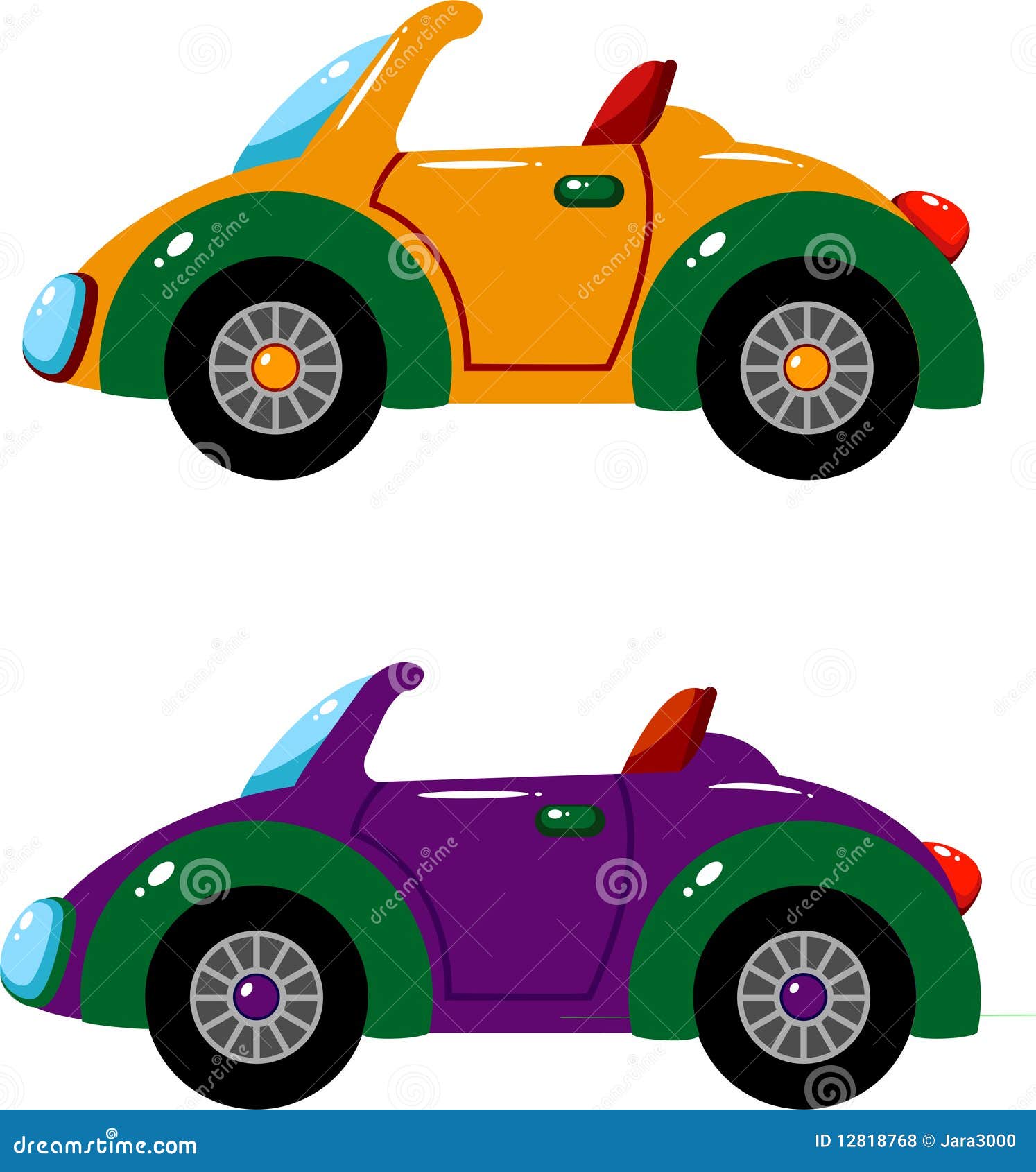 Two vector cars over white stock vector. Illustration of transportation ...
