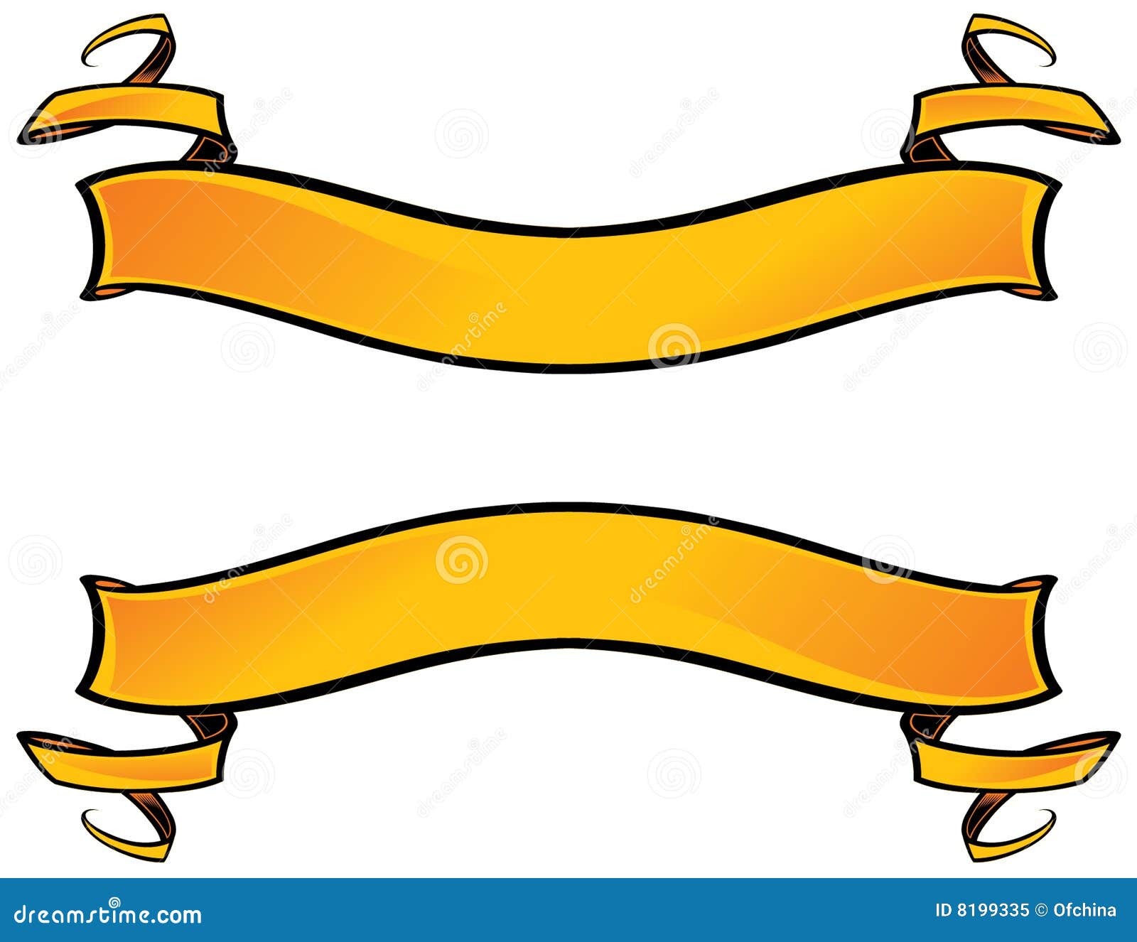 Heraldic Ribbons And Crest Isolated. Outline Monochrome Coat Of Arms ...