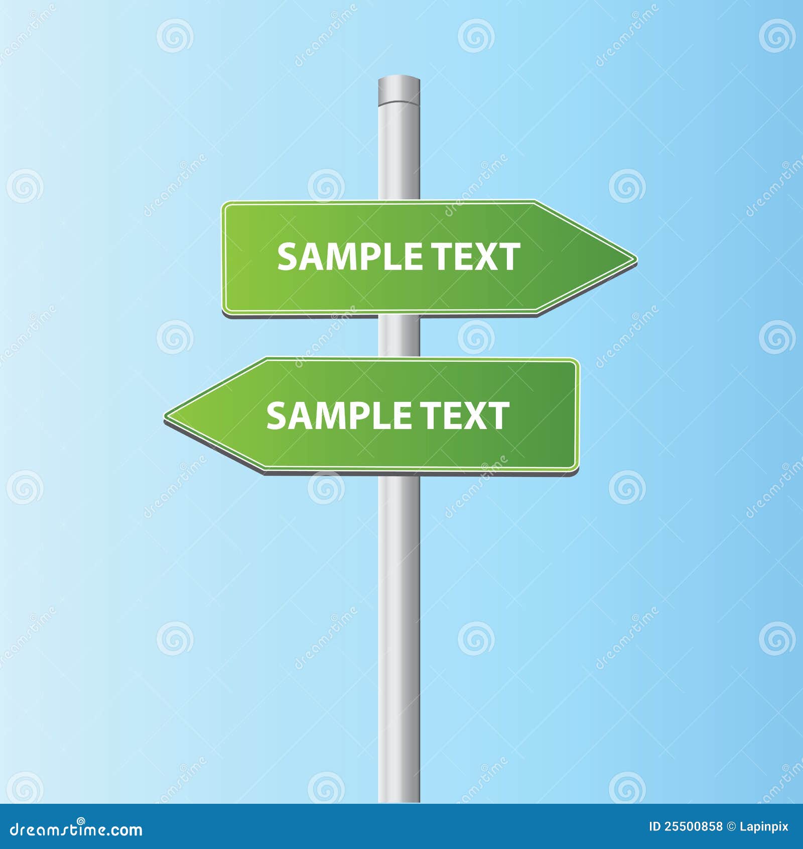 Two Vector Road Arrow Signs Stock Vector - Illustration of destination ...