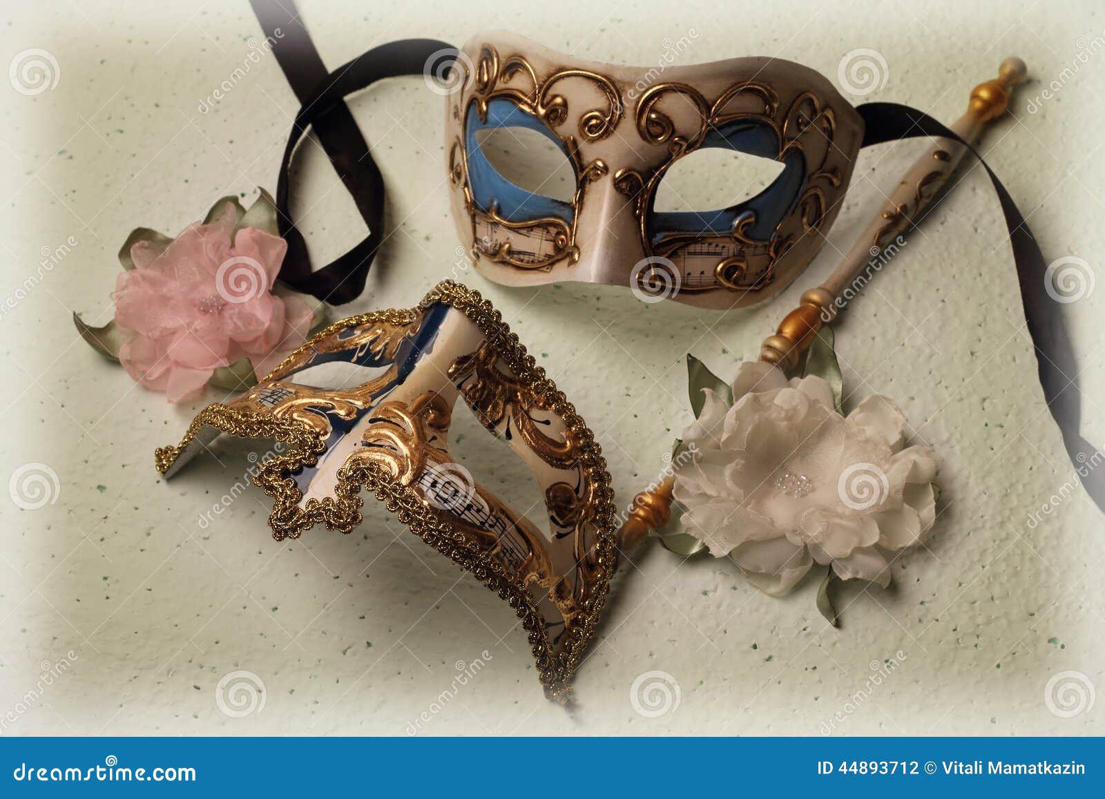 Two Venetian masks stock photo. Image of mask, beautiful - 44893712