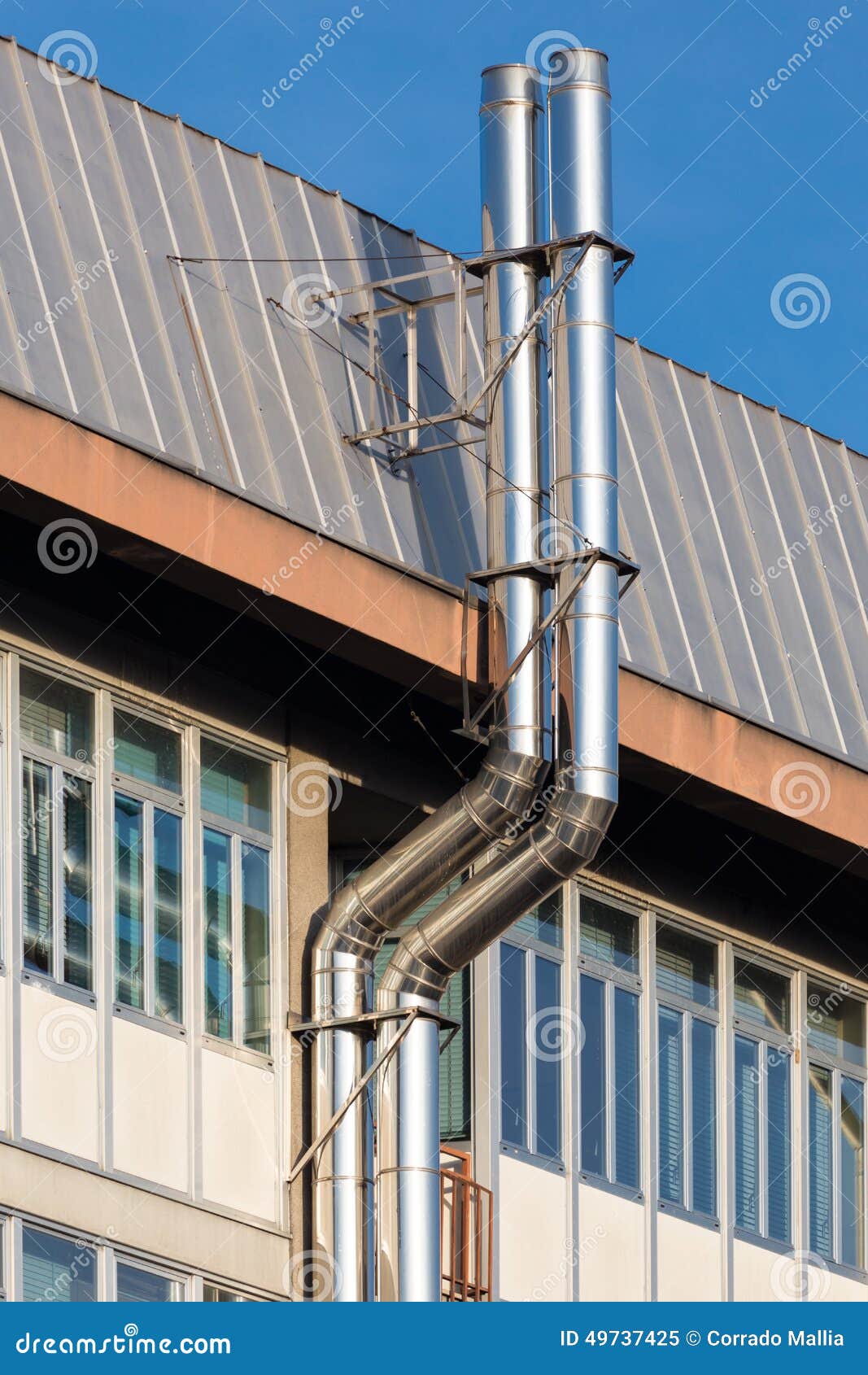 Chimneys, Ventilation System And Lightning Protection Of An Industrial ...