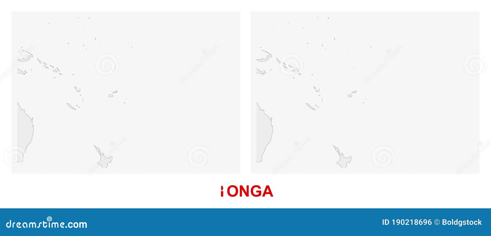 Two Versions of the Map of Tonga, with the Flag of Tonga and ...