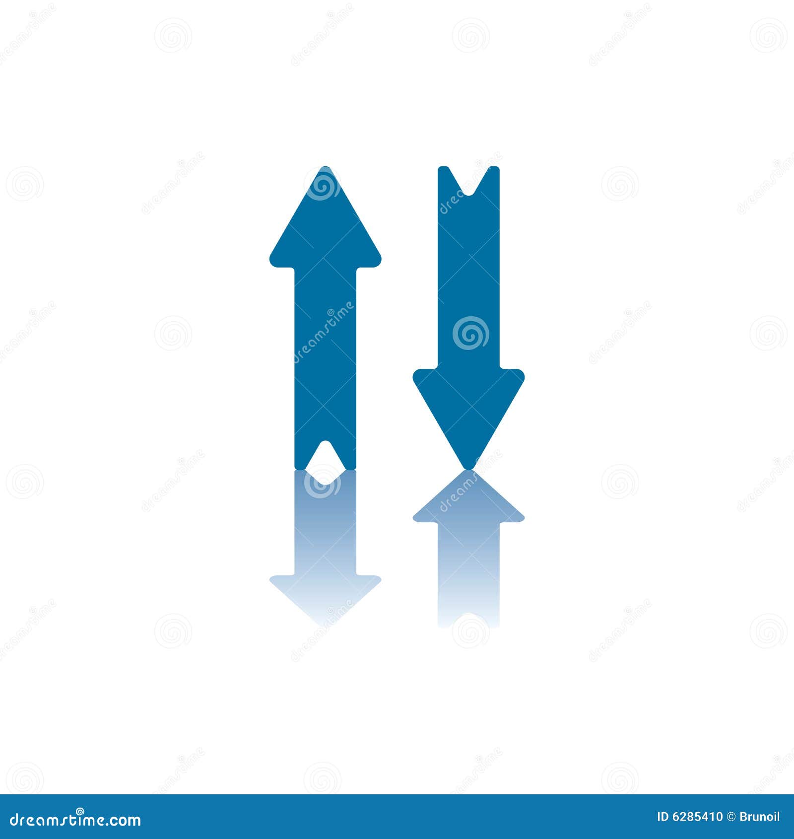 Two Vertical Arrows stock vector. Illustration of icon - 6285410