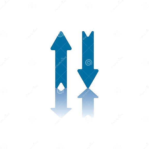 Two Vertical Arrows stock vector. Illustration of icon - 6285410