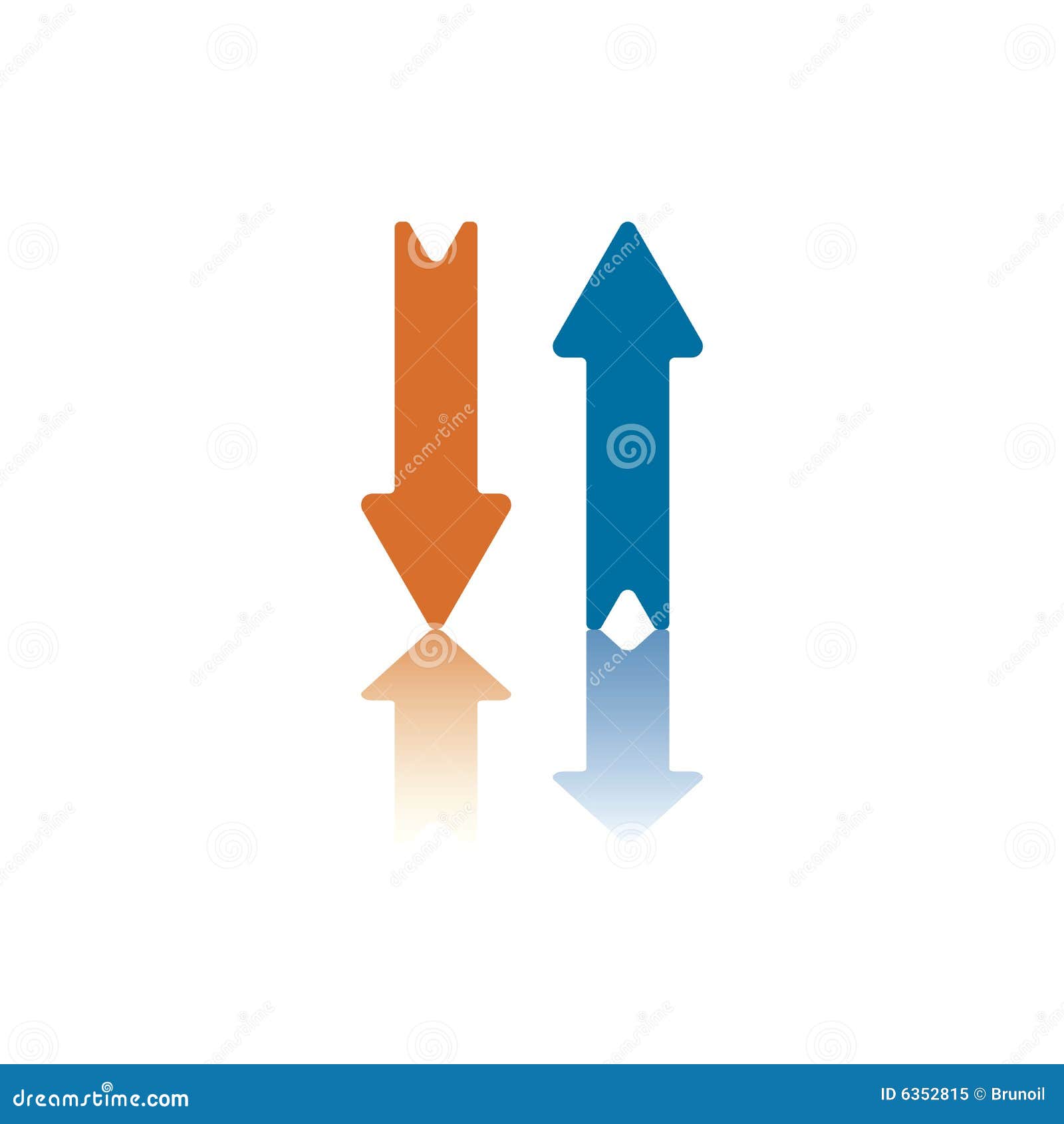 Two Vertical Arrows stock illustration. Illustration of conceptual ...