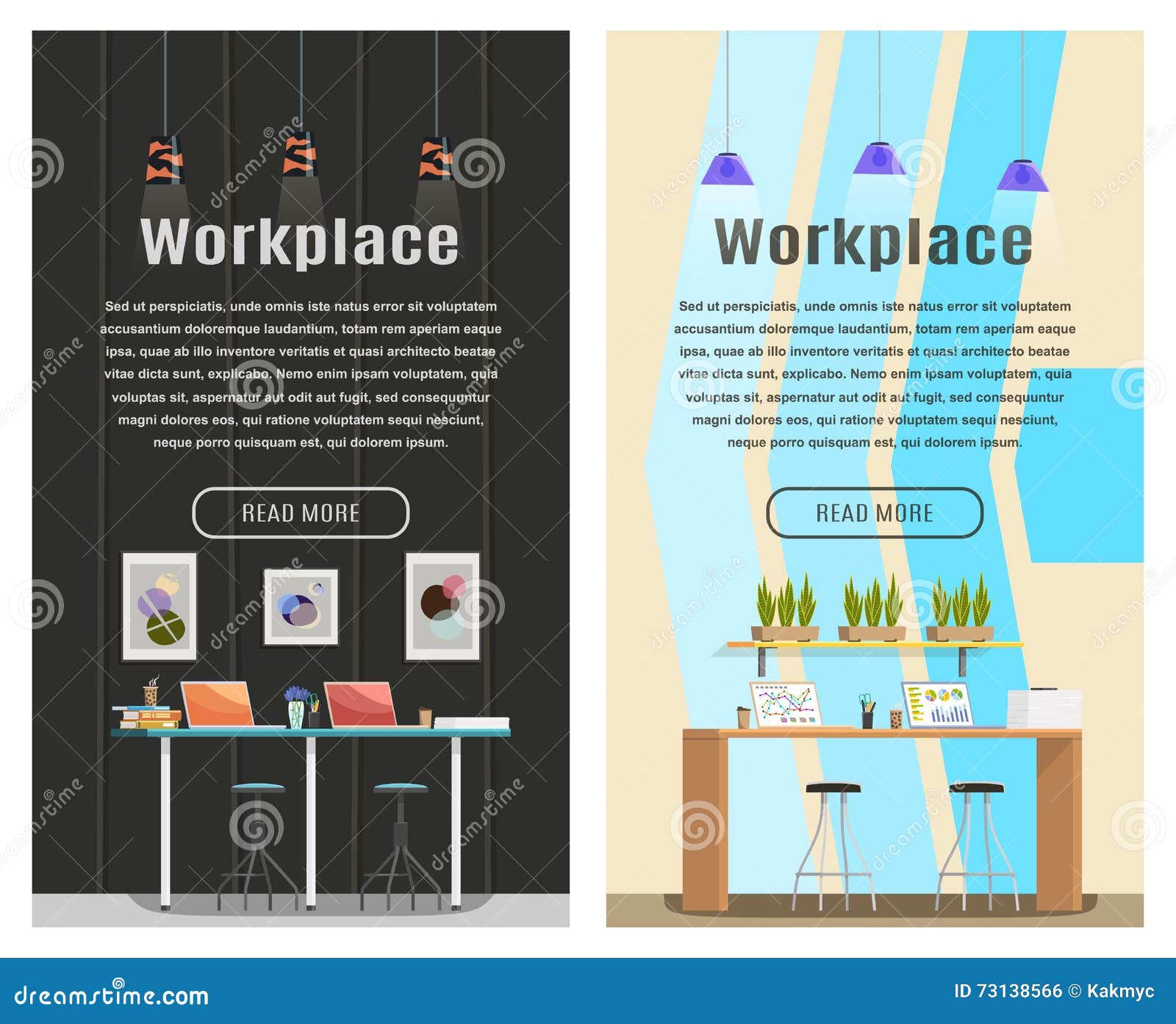 Two Vertical Banner for Web Design Stock Vector - Illustration of ...