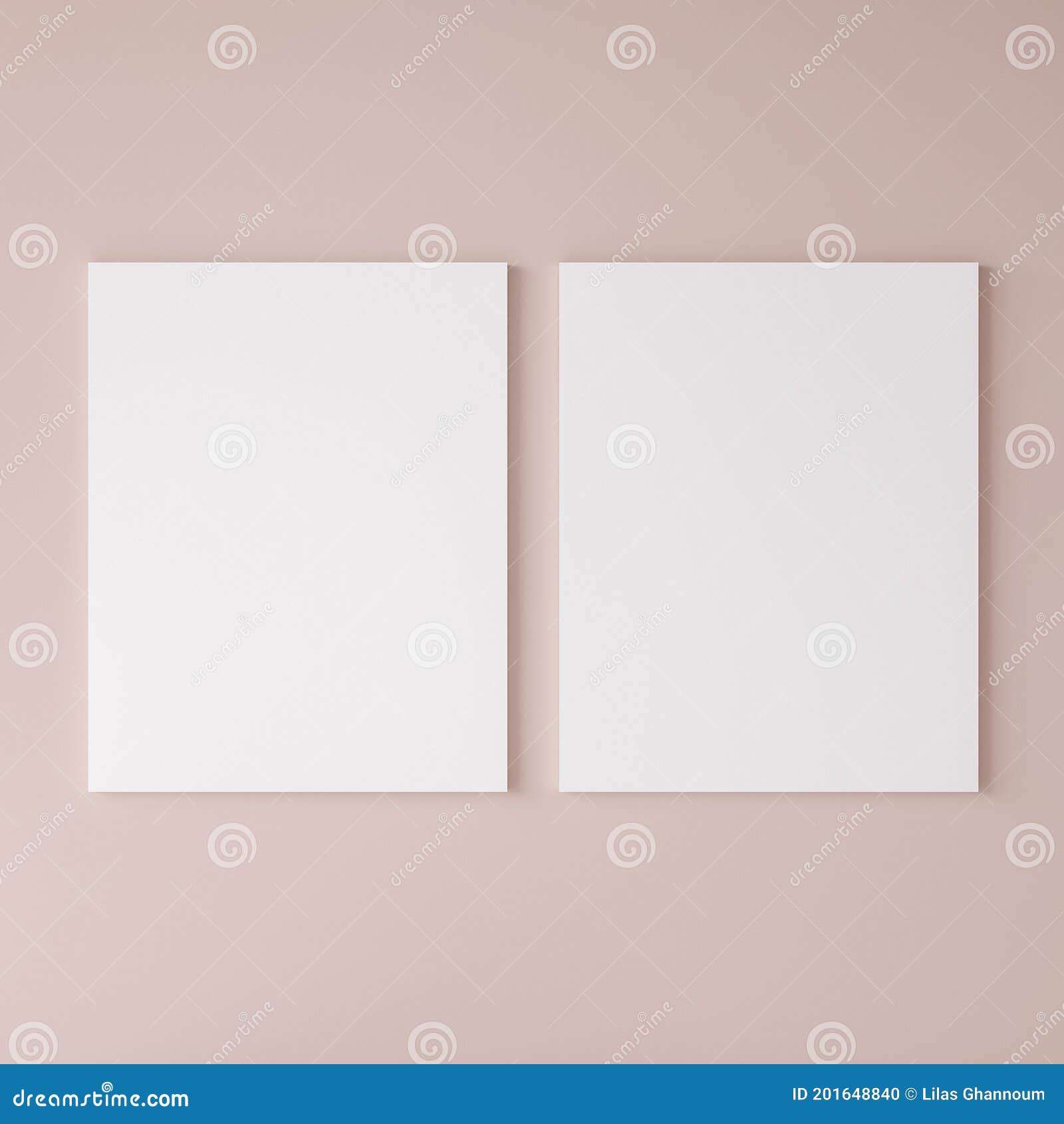 Vertical Canvas Poster Mockup With Frame Standing On Bureau Stock ...