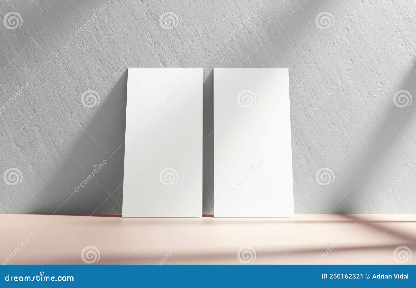 Two Vertical Flyer Mockup Blank Paper Leaning on a Wall for Design ...
