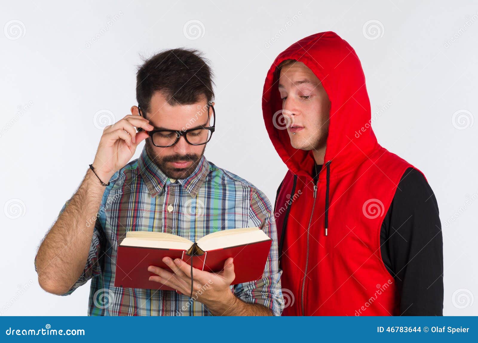 Two very different guys stock photo. Image of boring - 46783644