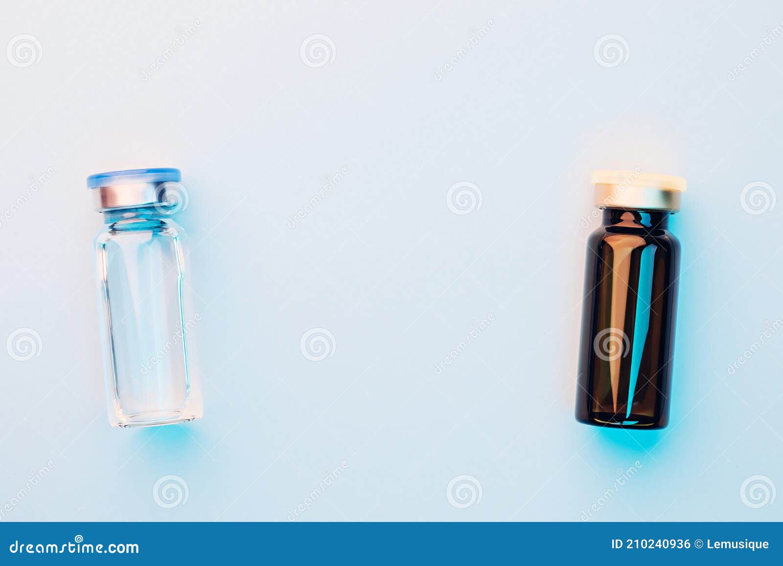 Two Vials of Medicines, Such As Vaccines, are Made of Different Glass ...