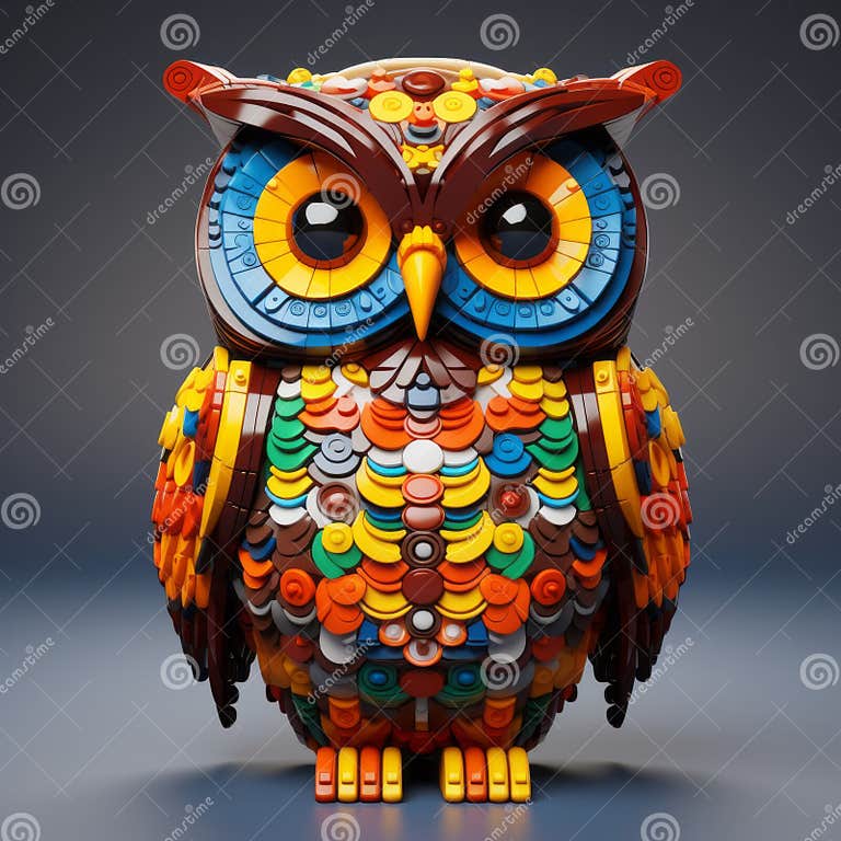 Colorful Lego Owl: Realistic, Detailed, and Surrealistic Rendering ...
