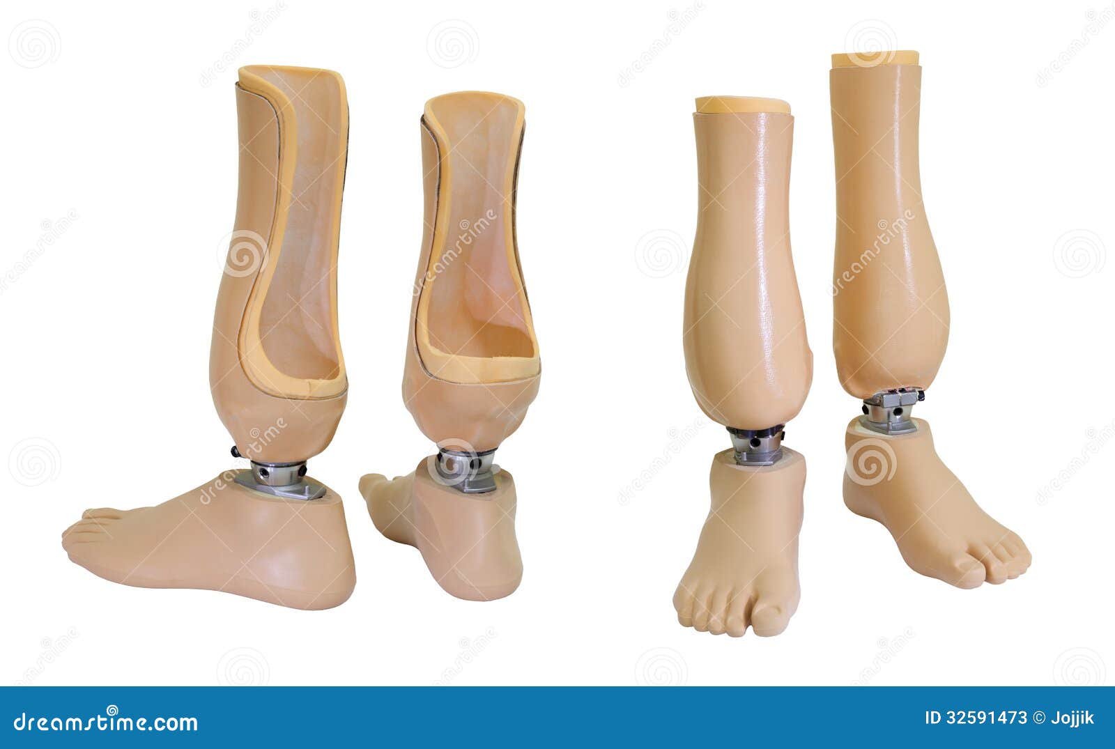 Two Views of Prosthetic Legs Stock Image - Image of isolated, object ...