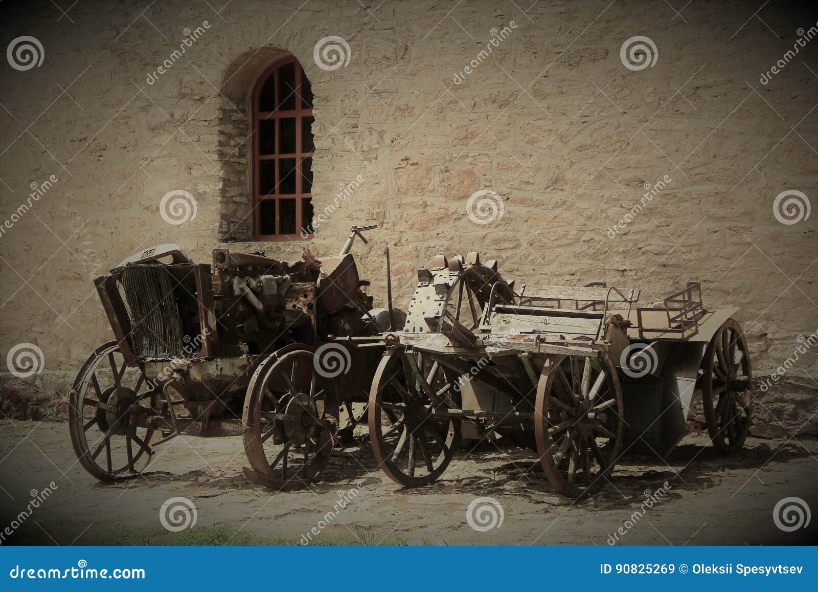Two vintage carts stock image. Image of barn, farm, authentic - 90825269