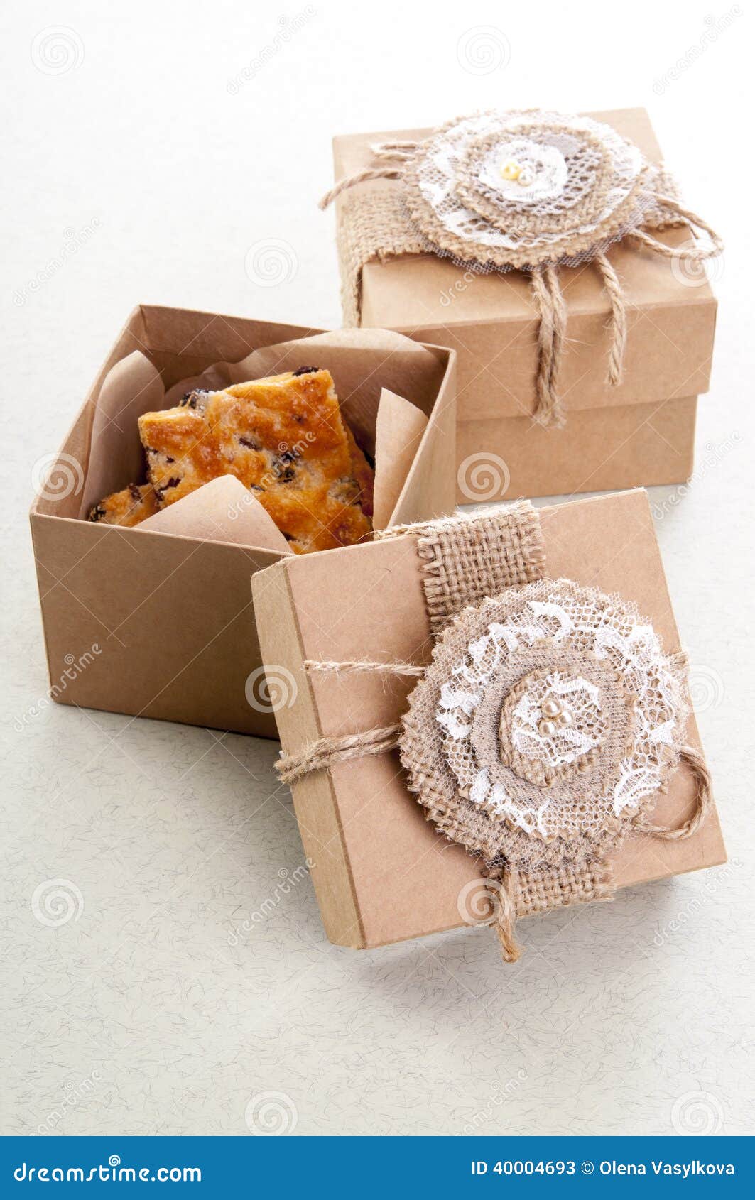 Two Vintage Decorative Boxes with Cookies Stock Image - Image of ...