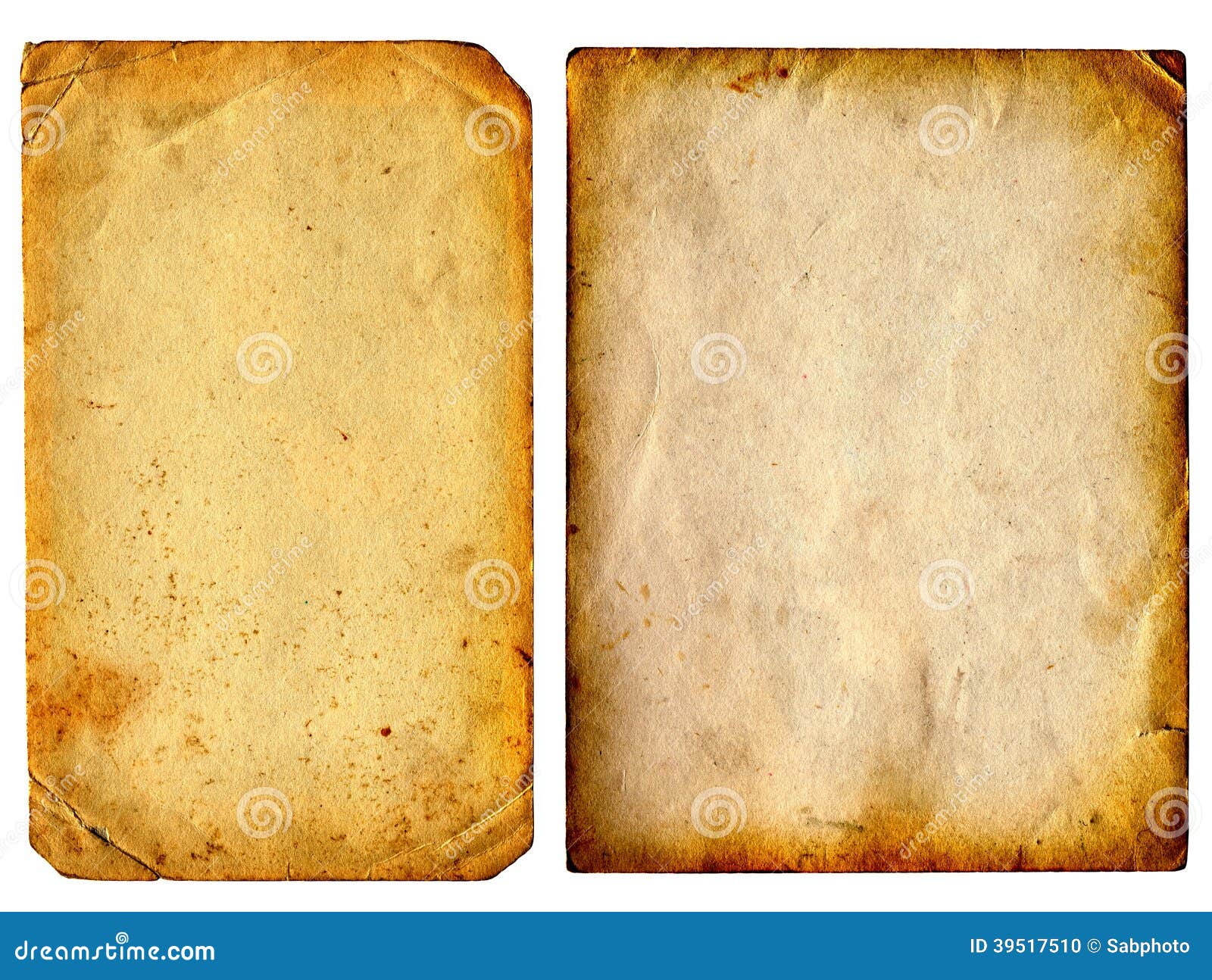 Two Vintage Papers stock photo. Image of objects, parchment - 39517510