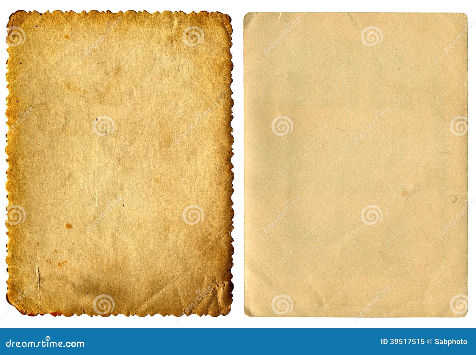 Two Vintage Papers stock image. Image of parchment, frame - 39517515