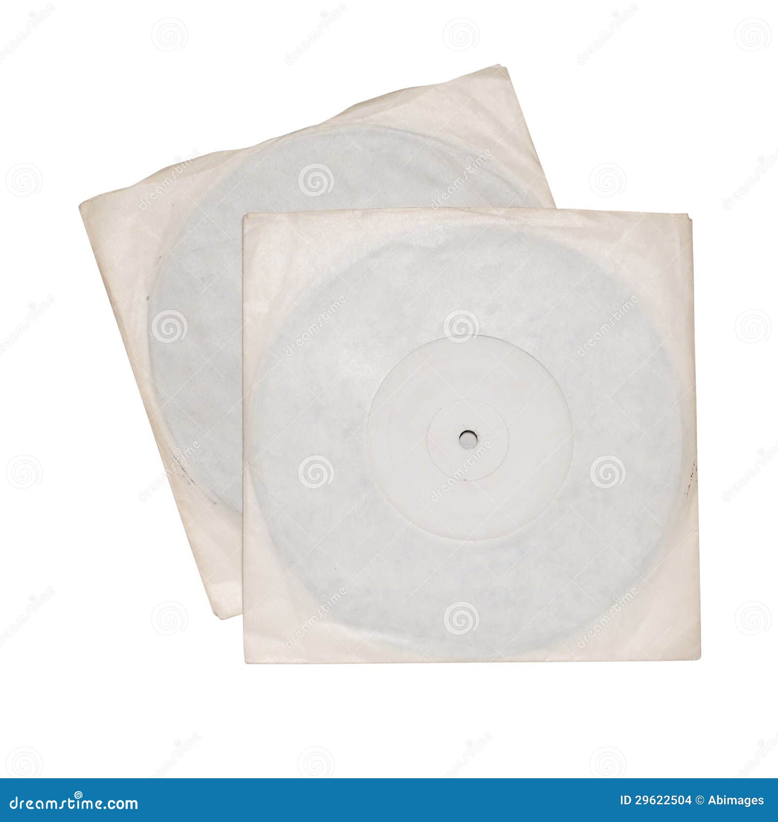 Two Vinyl Records in White Sleeves Stock Photo - Image of record ...