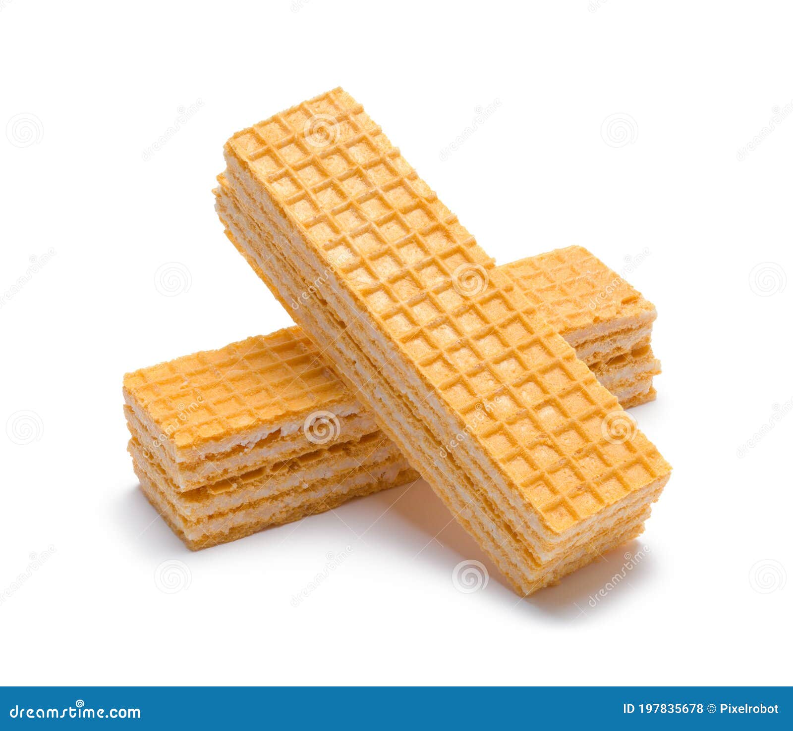 Two Waffer Cookies stock photo. Image of food, cookies - 197835678
