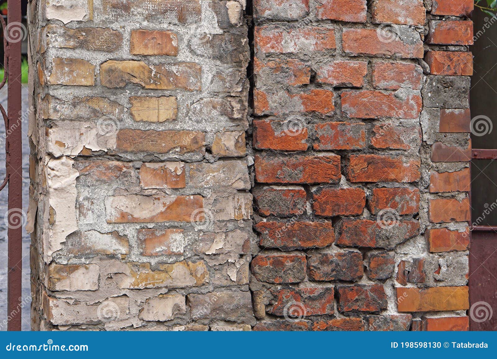 Two walls stock photo. Image of exterior, orange, architecture - 198598130