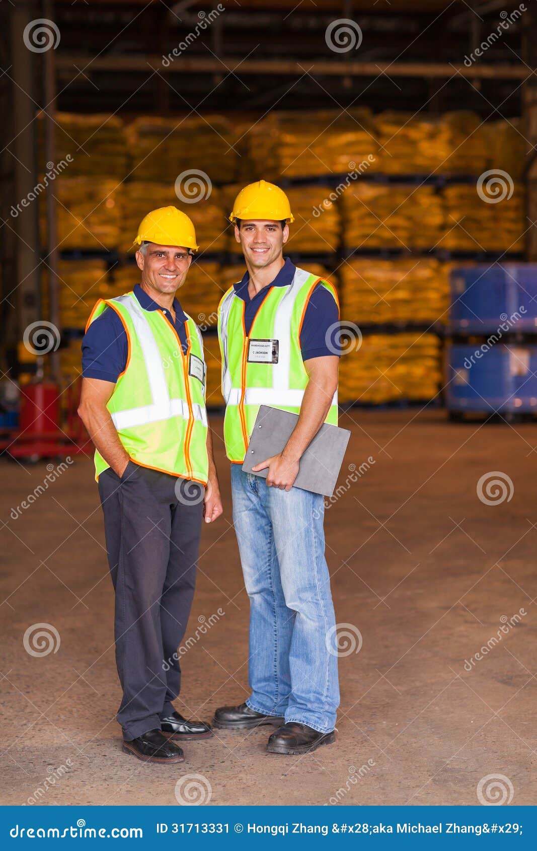 Two warehouse workers stock image. Image of caucasian - 31713331
