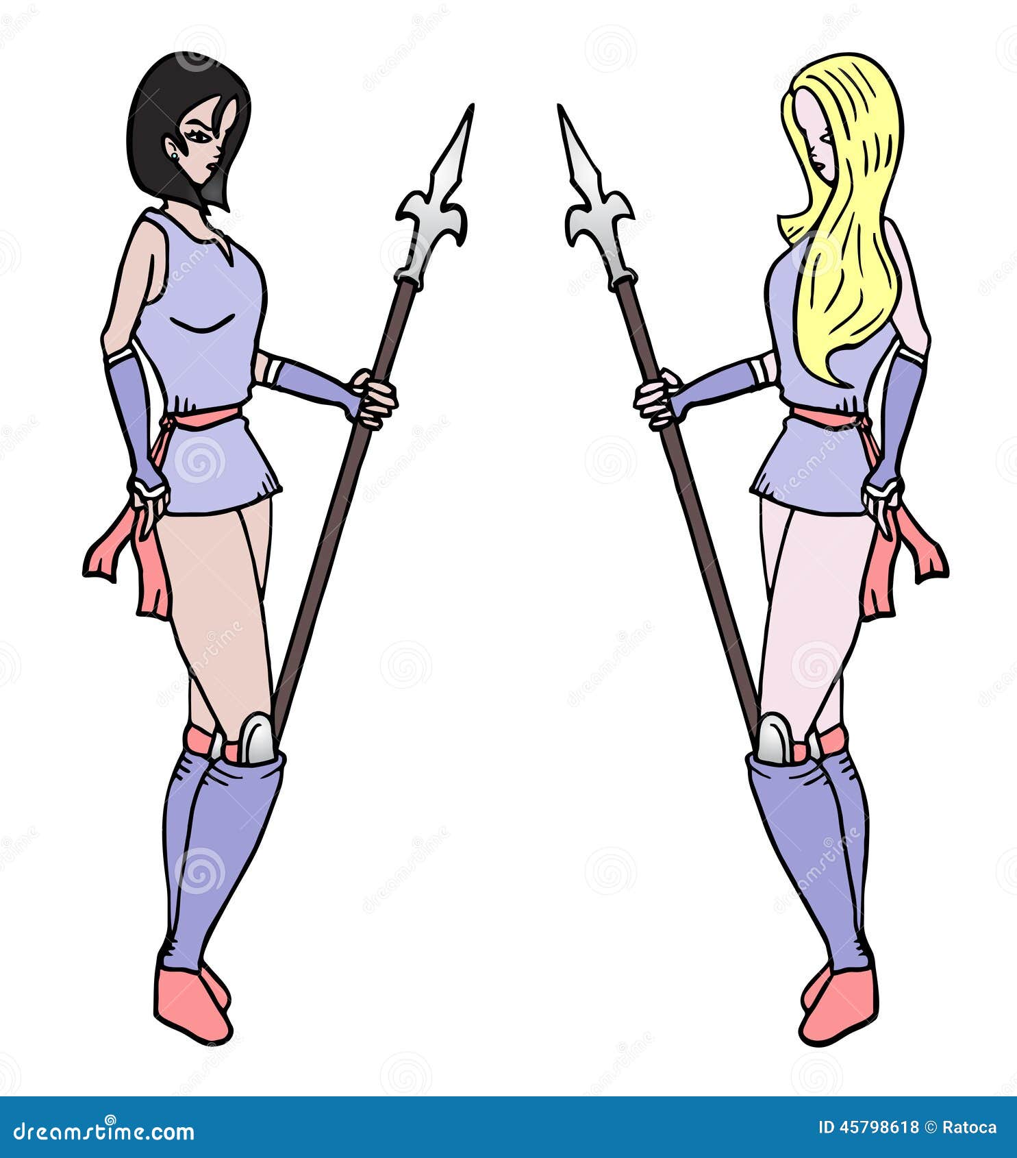 Two warriors stock vector. Illustration of ancient, boots - 45798618