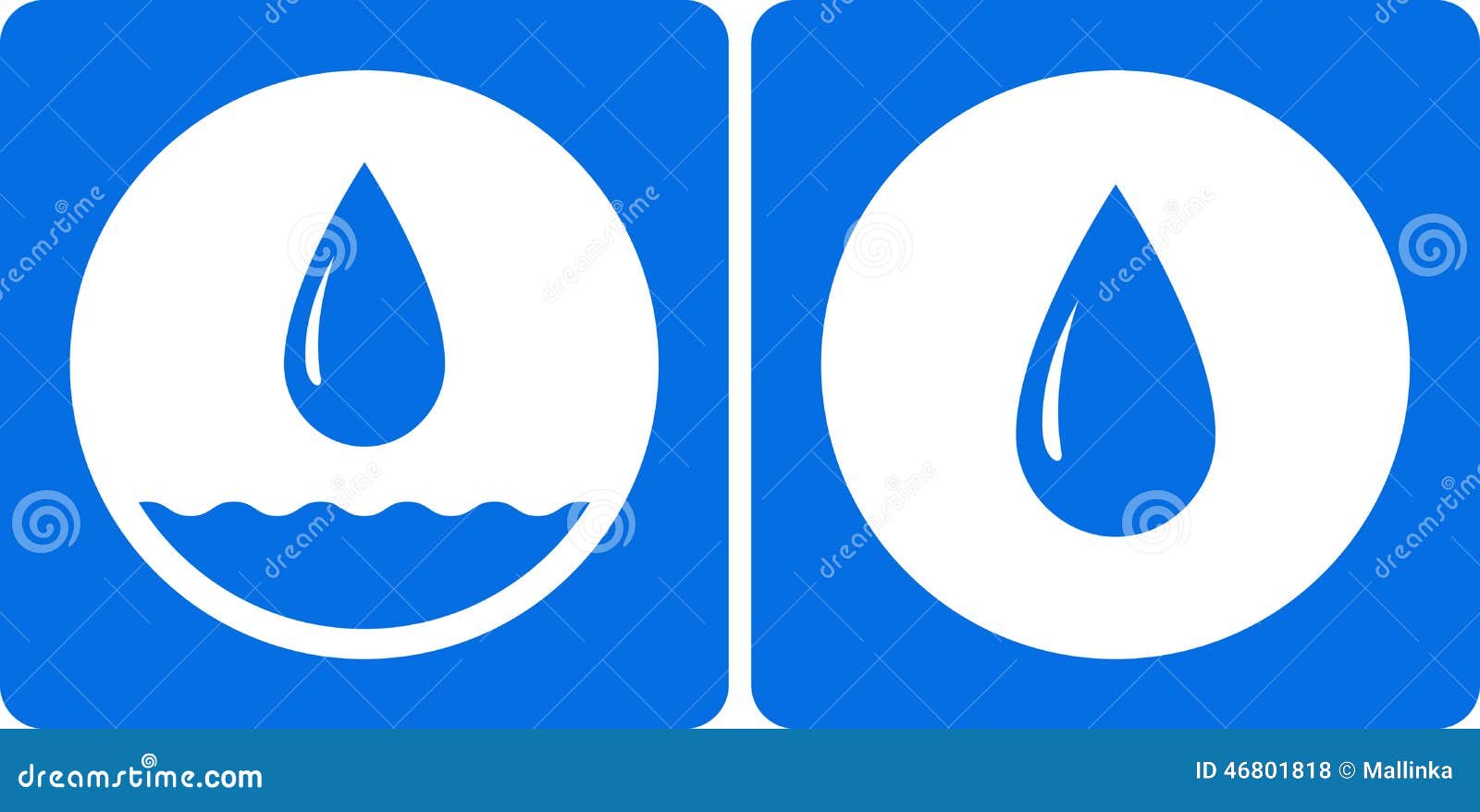 Two water droplet icon stock vector. Illustration of aqua - 46801818
