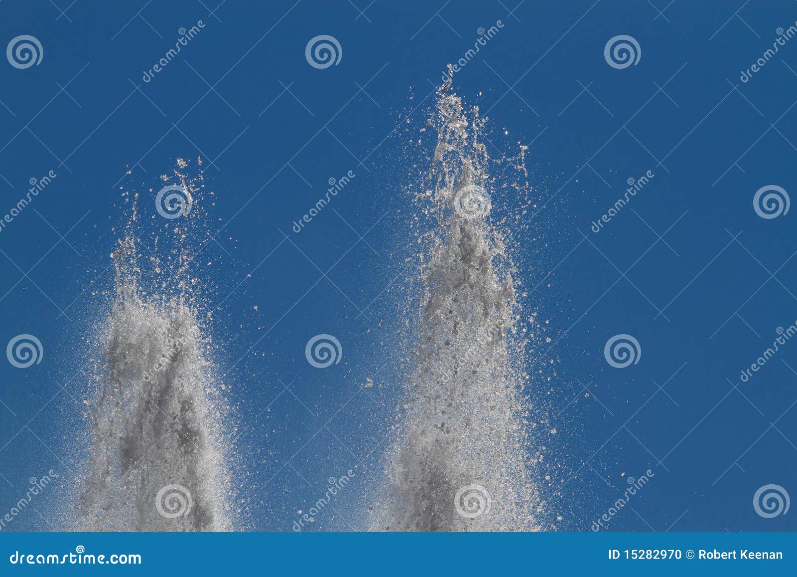 Two water fountains stock photo. Image of abstract, spray - 15282970