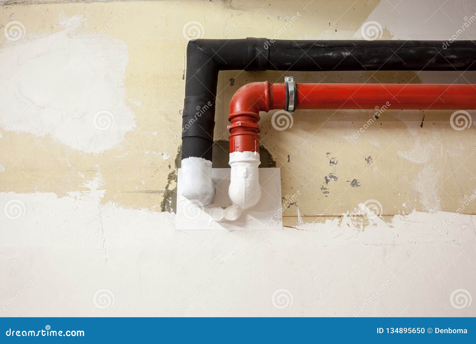 Two water pipes stock photo. Image of pipe, station - 134895650