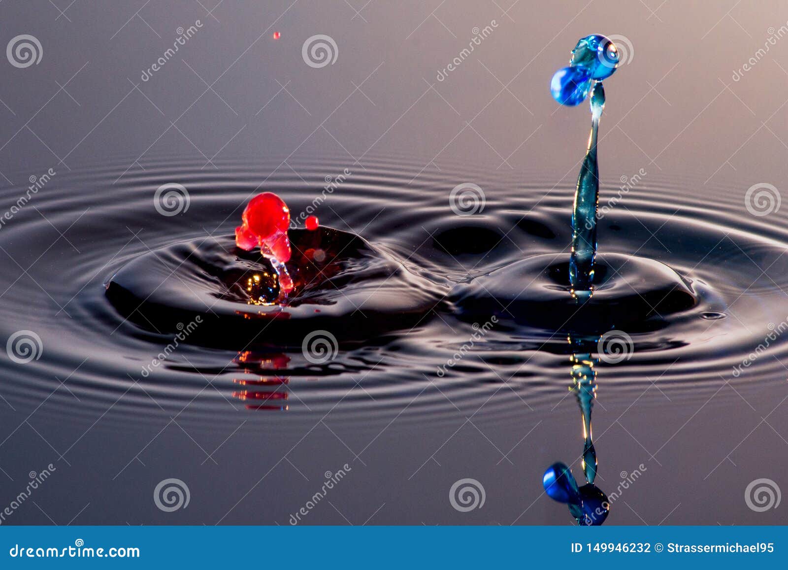 Two Water Splatter and Splash. Stock Photo - Image of alive, falling ...