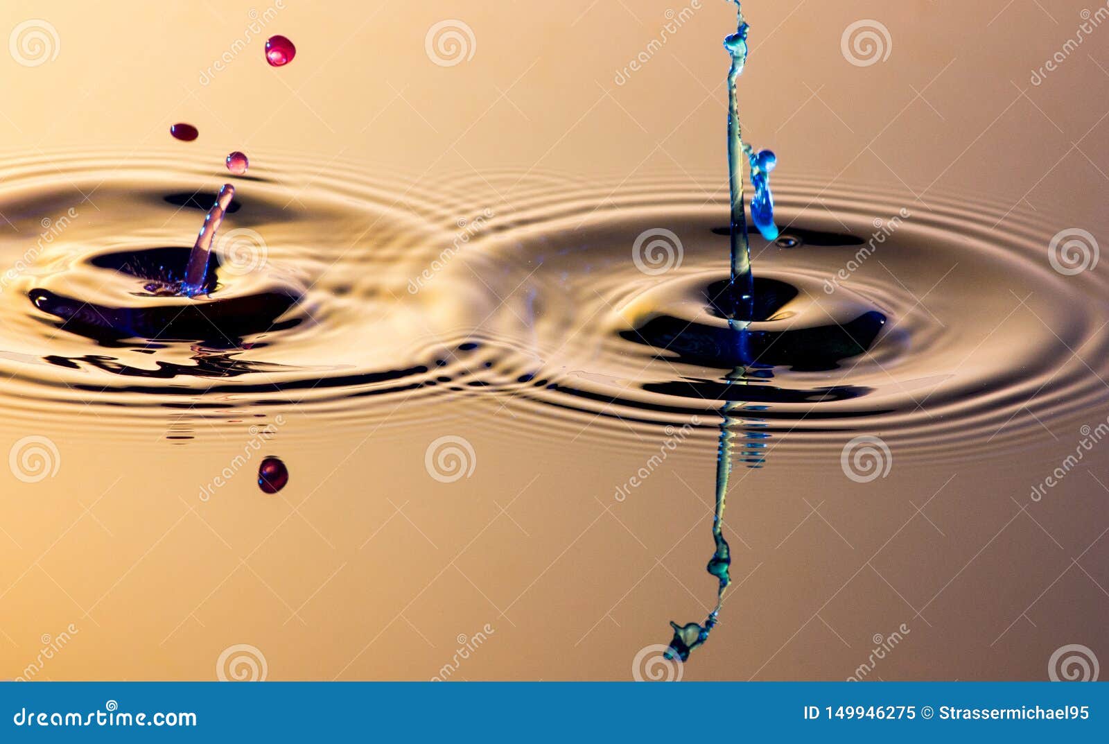 Two Water Splatter and Splash. Stock Image - Image of closeup ...