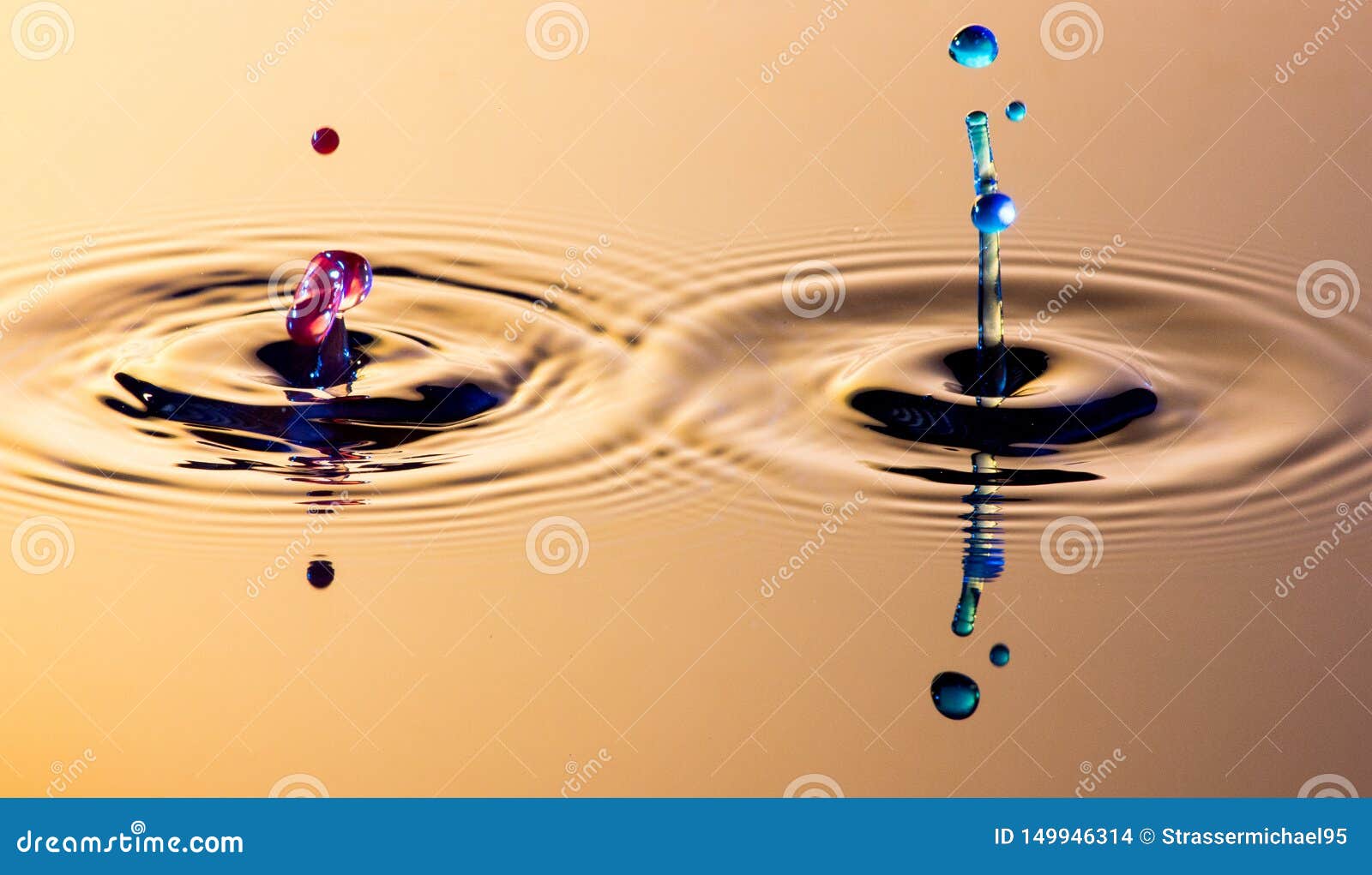 Two Water Splatter and Splash. Stock Photo - Image of drink, drops ...