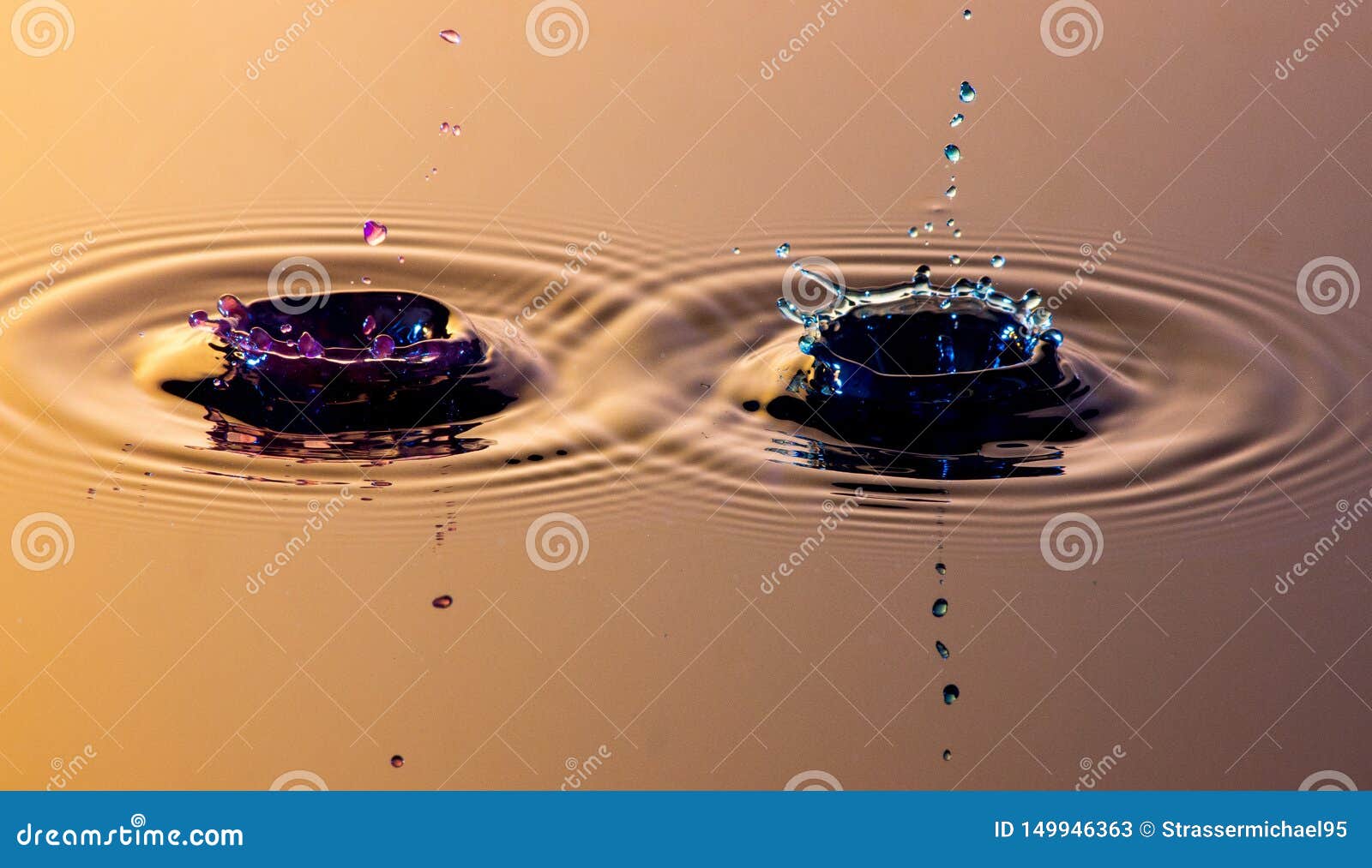 Two Water Splatter and Splash. Stock Image - Image of droplet ...