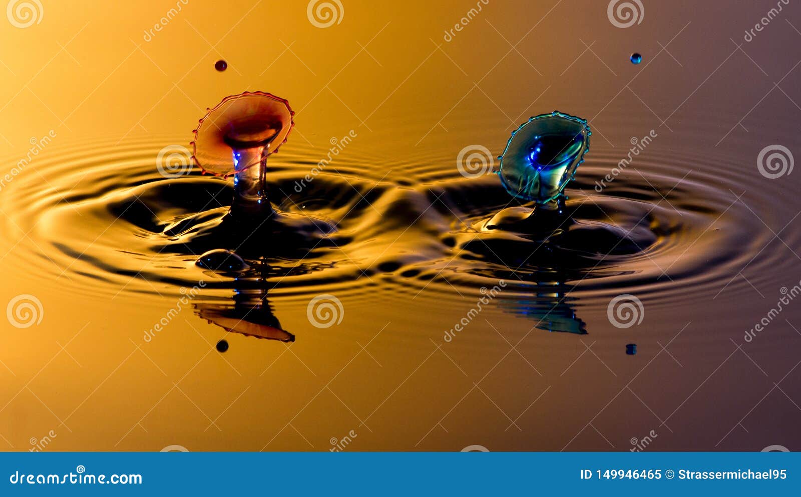 Two Water Splatter and Splash. Stock Image - Image of alive, bubble ...