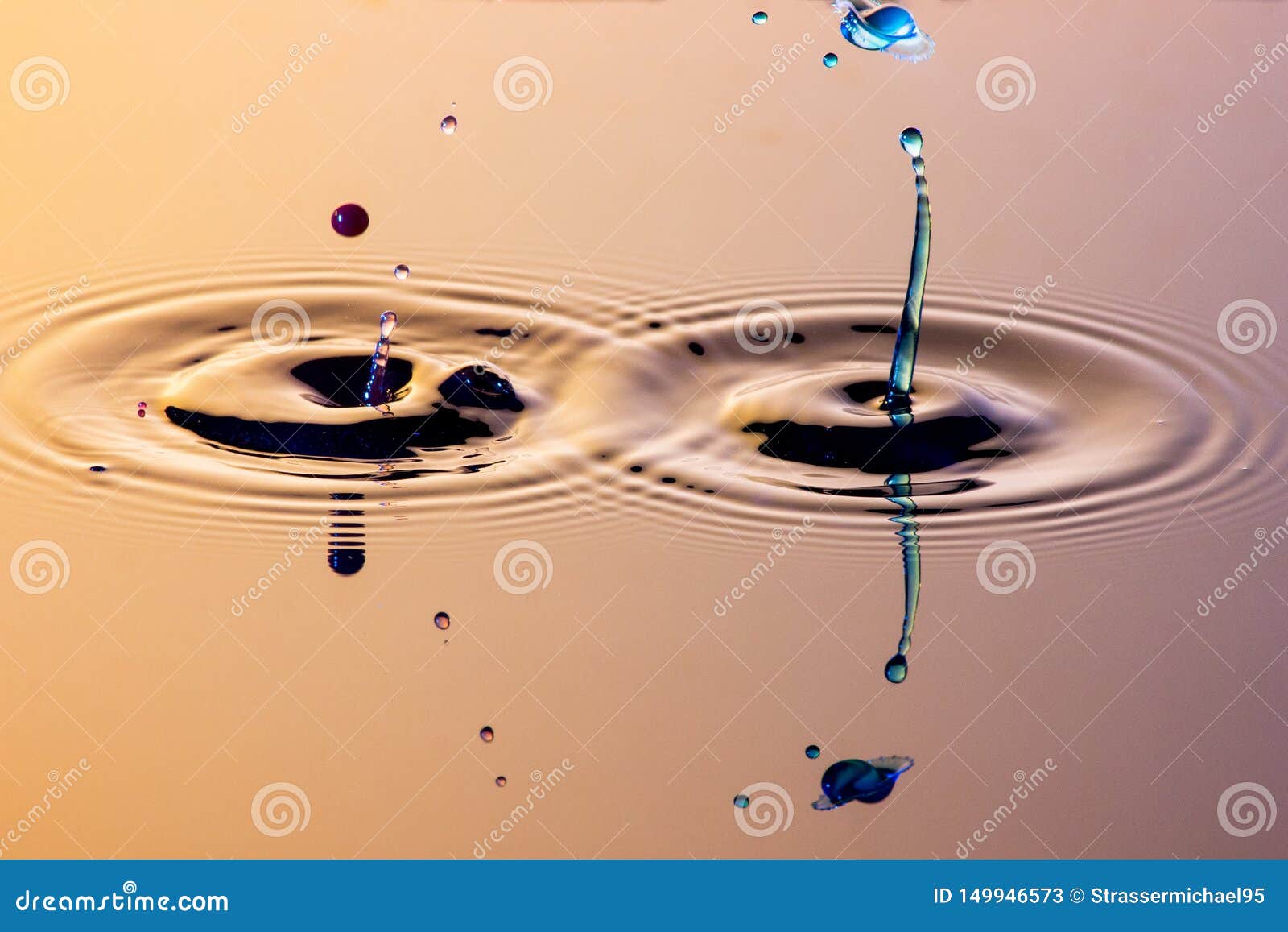 Two Water Splatter and Splash. Stock Image - Image of clean, colour ...
