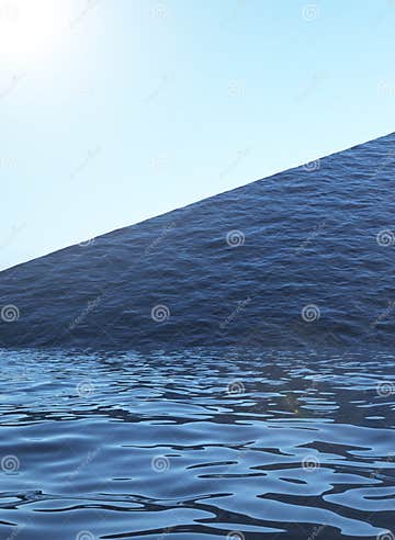 Two Water Surfaces at Different Angles Stock Illustration ...
