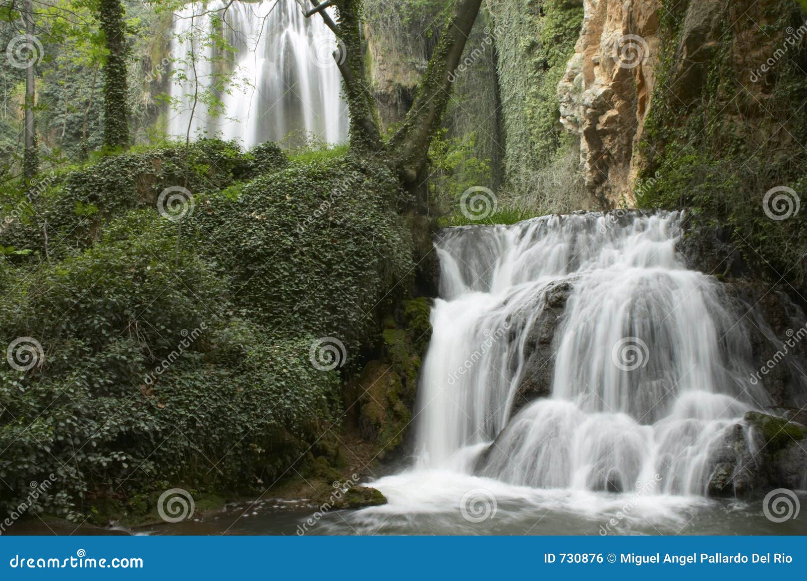 Two Waterfall stock photo. Image of abstract, forest, river - 730876
