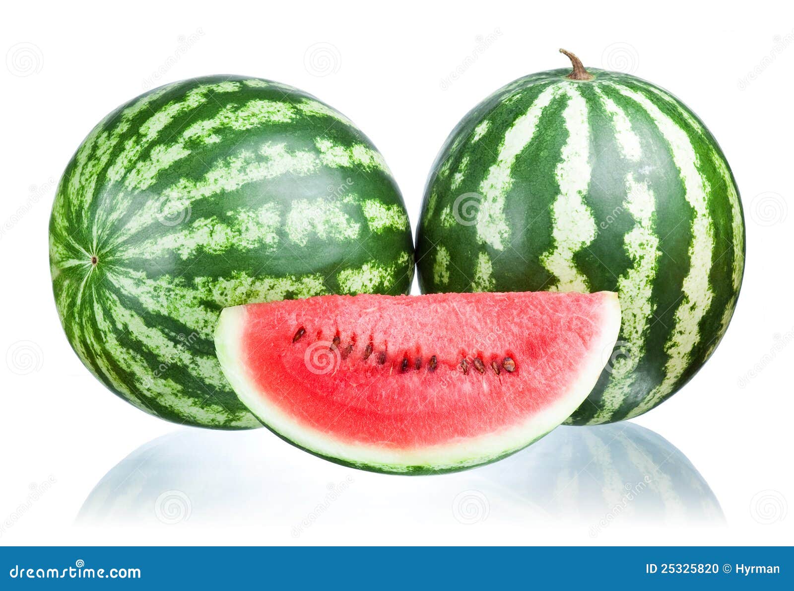 Two Watermelon and Slice stock photo. Image of checkered - 25325820