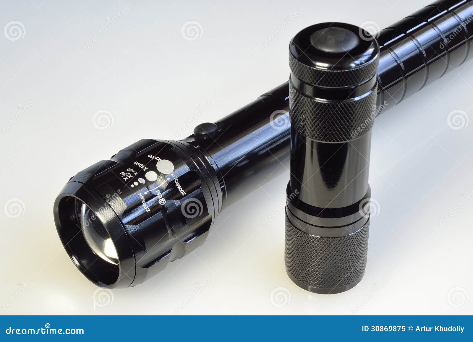 Two waterproof flashlight stock image. Image of modern - 30869875