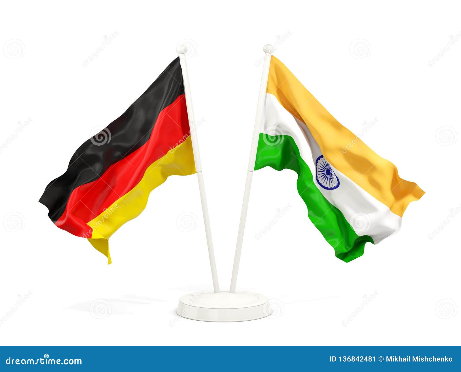 Two Waving Flags of Germany and India Stock Illustration - Illustration ...
