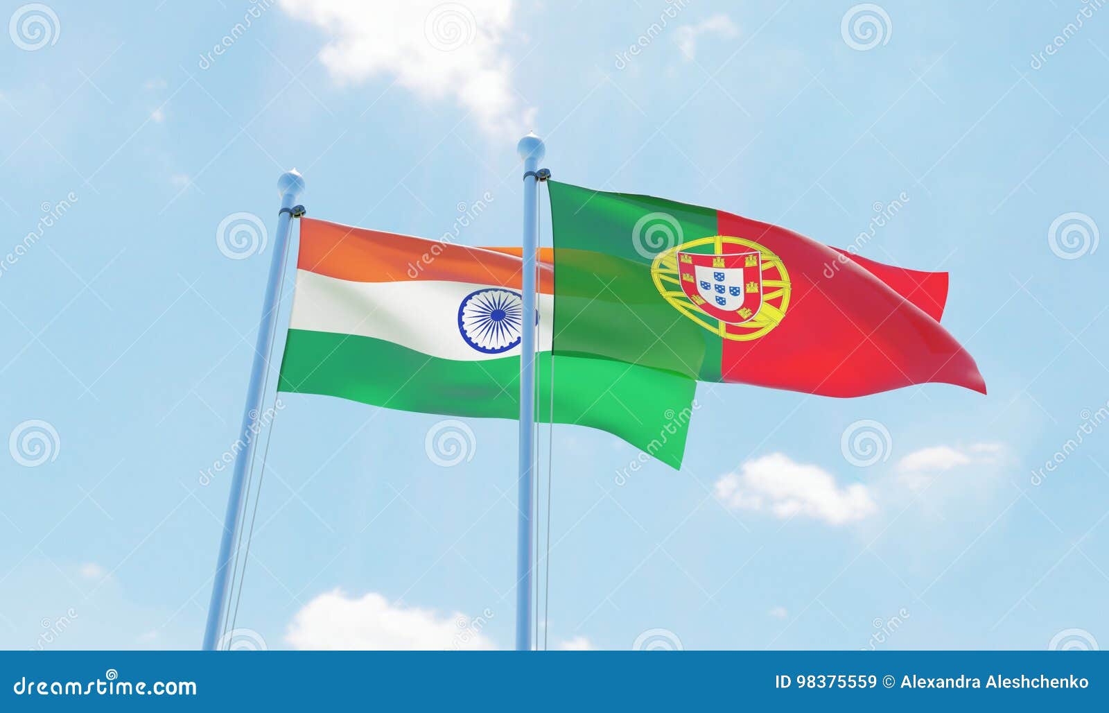 Two waving flags stock illustration. Illustration of country - 98375559