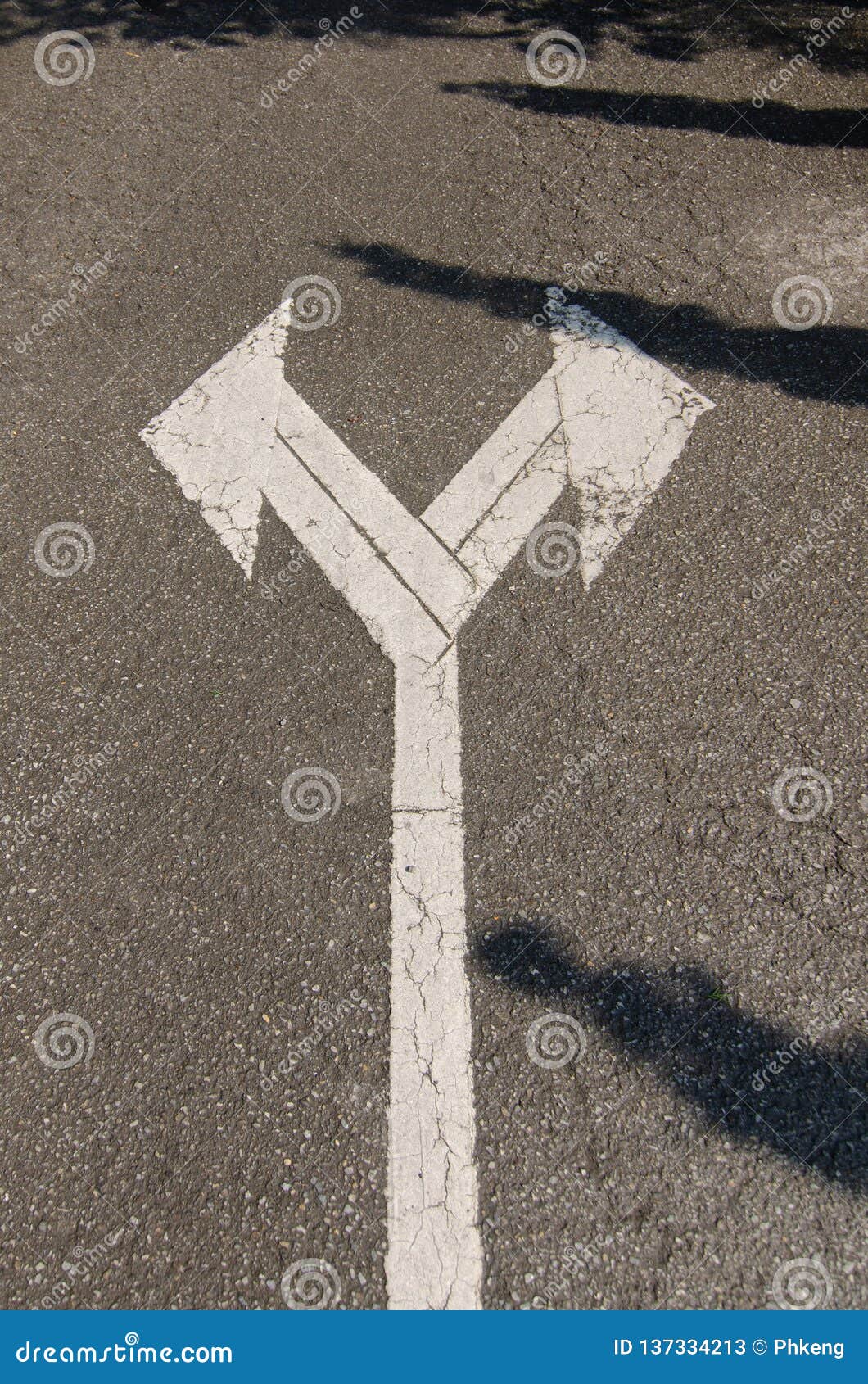 Left-Turn and Right-Turn Arrow Marking Stock Image - Image of road ...