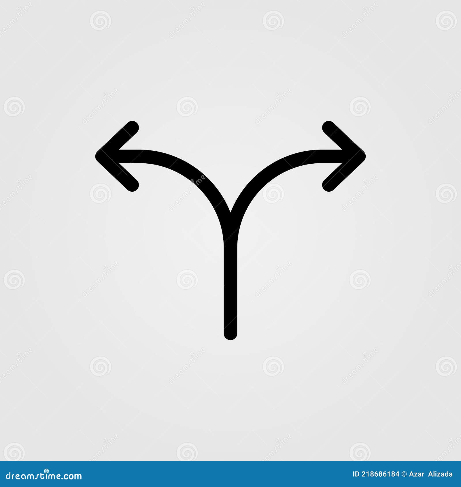 Two Way Arrows Icon for Road and Navigation Concept Stock Vector ...